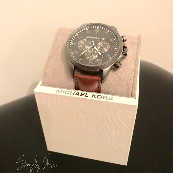 Michael Kors | Accessories | New Authentic Mk Gage Black Dial ...